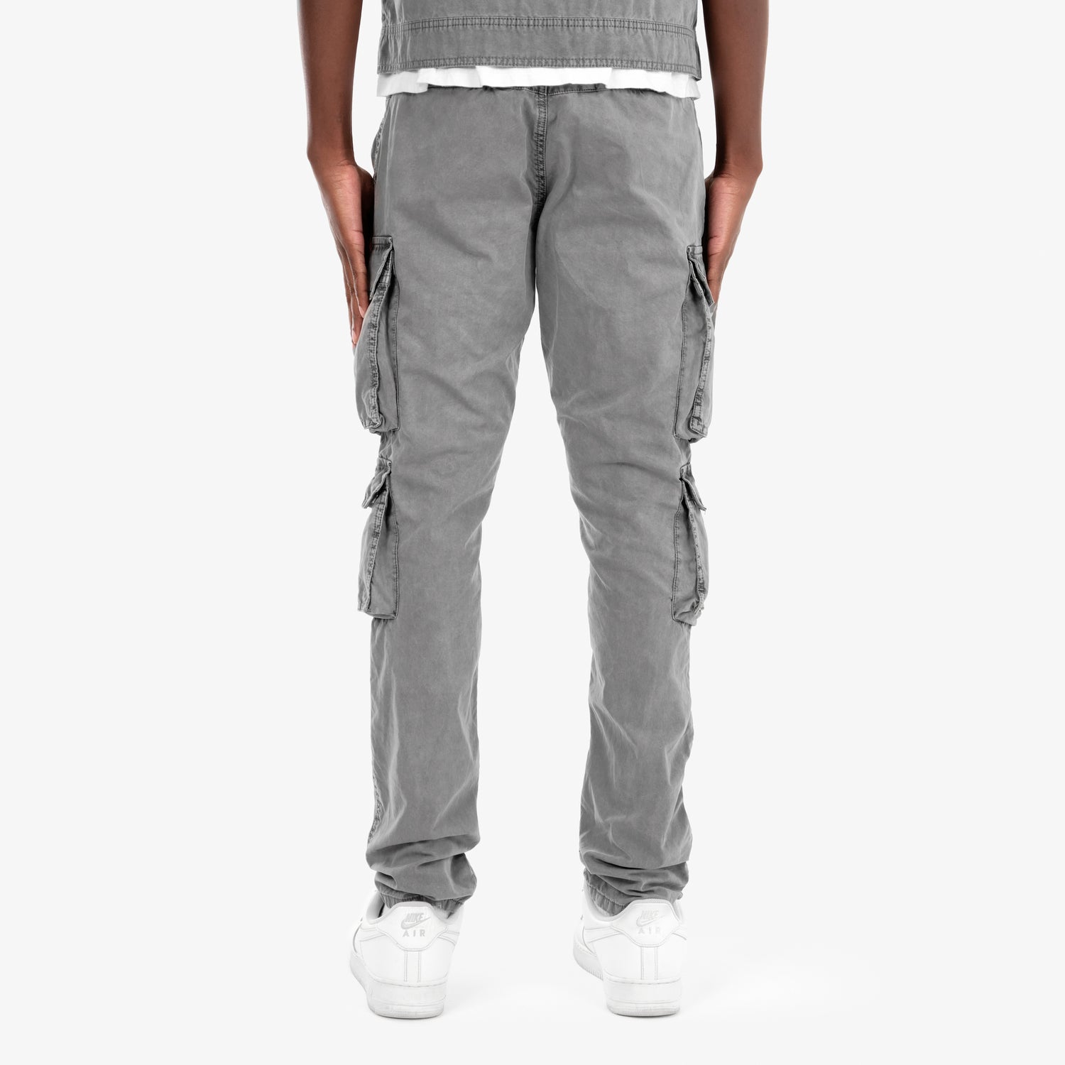 GRAY CARGOS W/ BELT