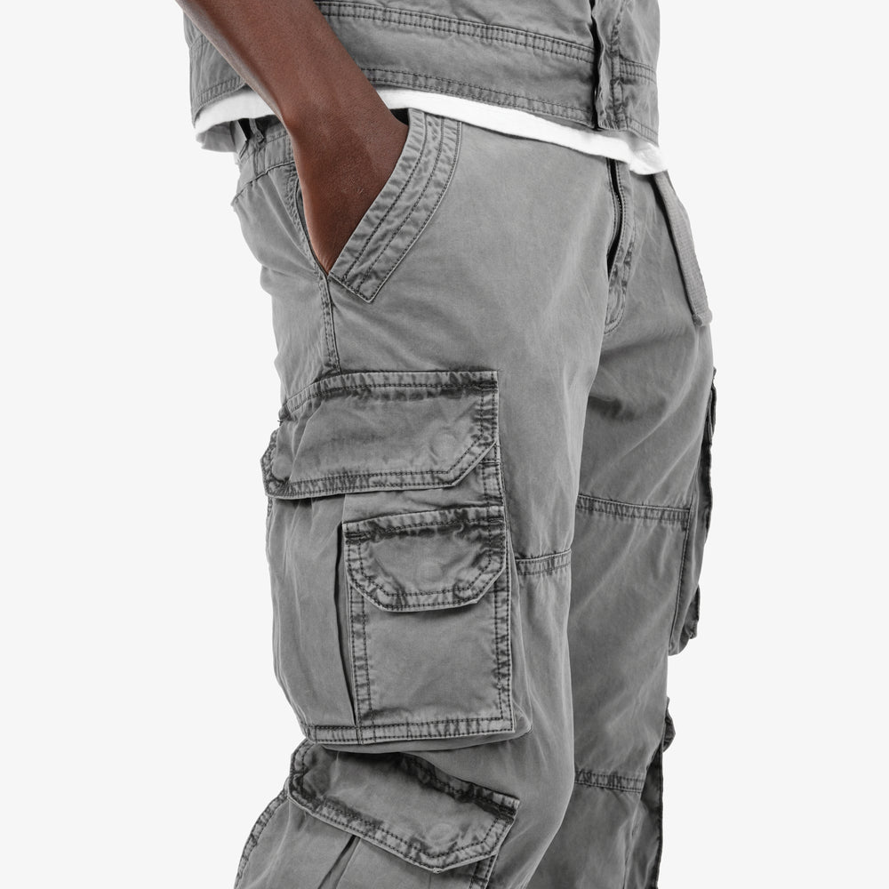 GRAY CARGOS W/ BELT