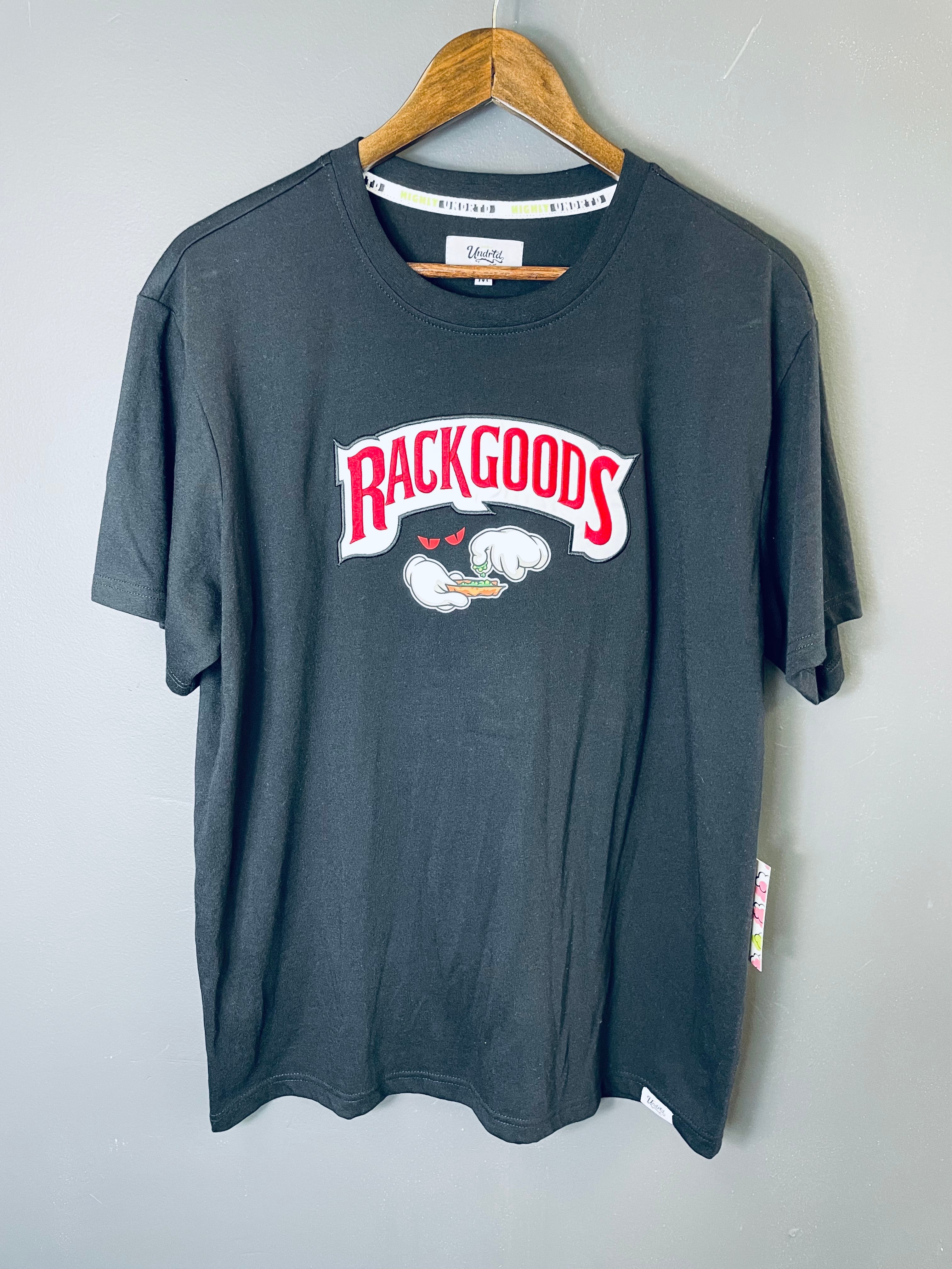 BLACK "RACKGOODS" T-SHIRT